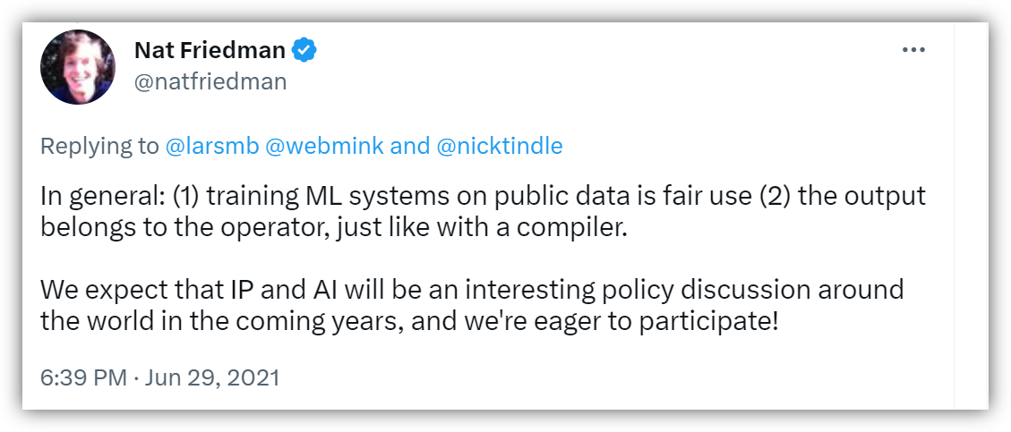 Blog: Will you get in legal trouble for using GitHub Copilot for work?